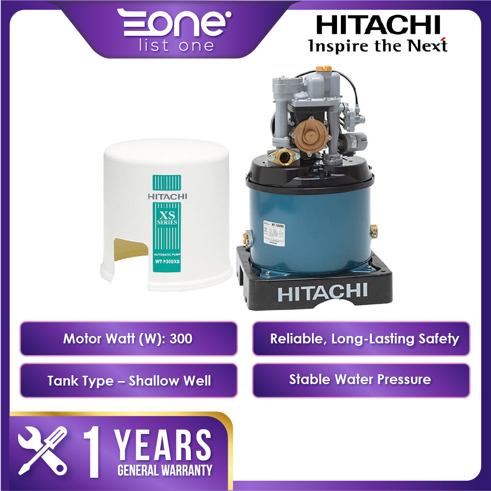 Hitachi Japan 300W Tank Type Shallow Well Water Pump WT-P300XS | Lazada