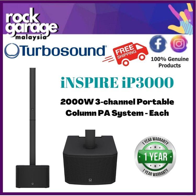 Turbosound iNSPIRE iP3000 2000W 3-channel Portable Column PA System ...