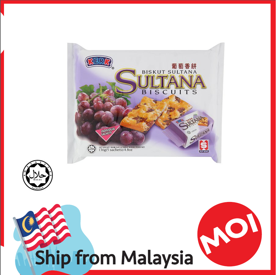 Hup Seng Kerk Sultana Raisin Biscuits Sultana Biskut 5 Sch x 136g ...