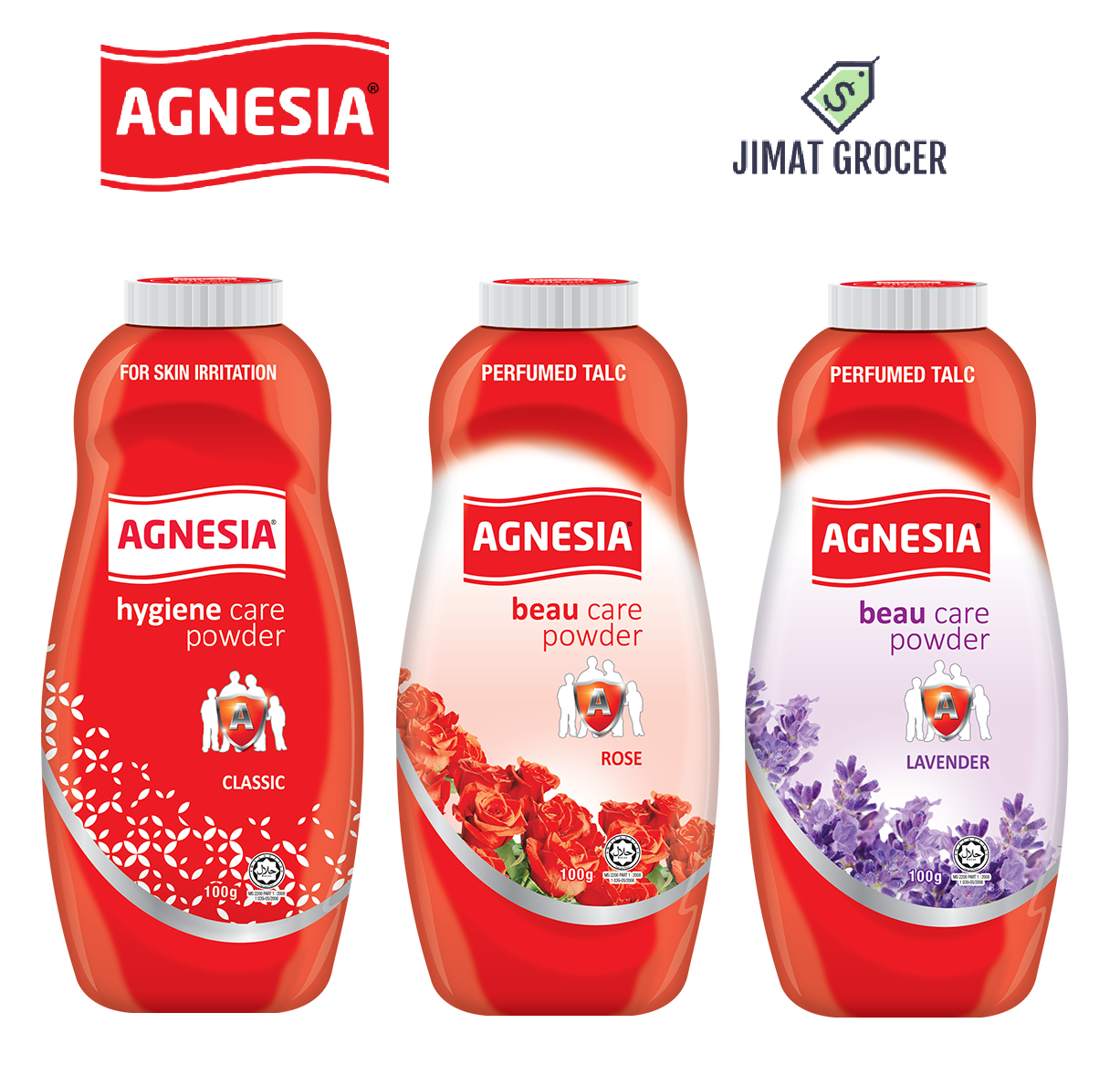 Agnesia Antiseptic Powder / Talcum 100g | Lazada