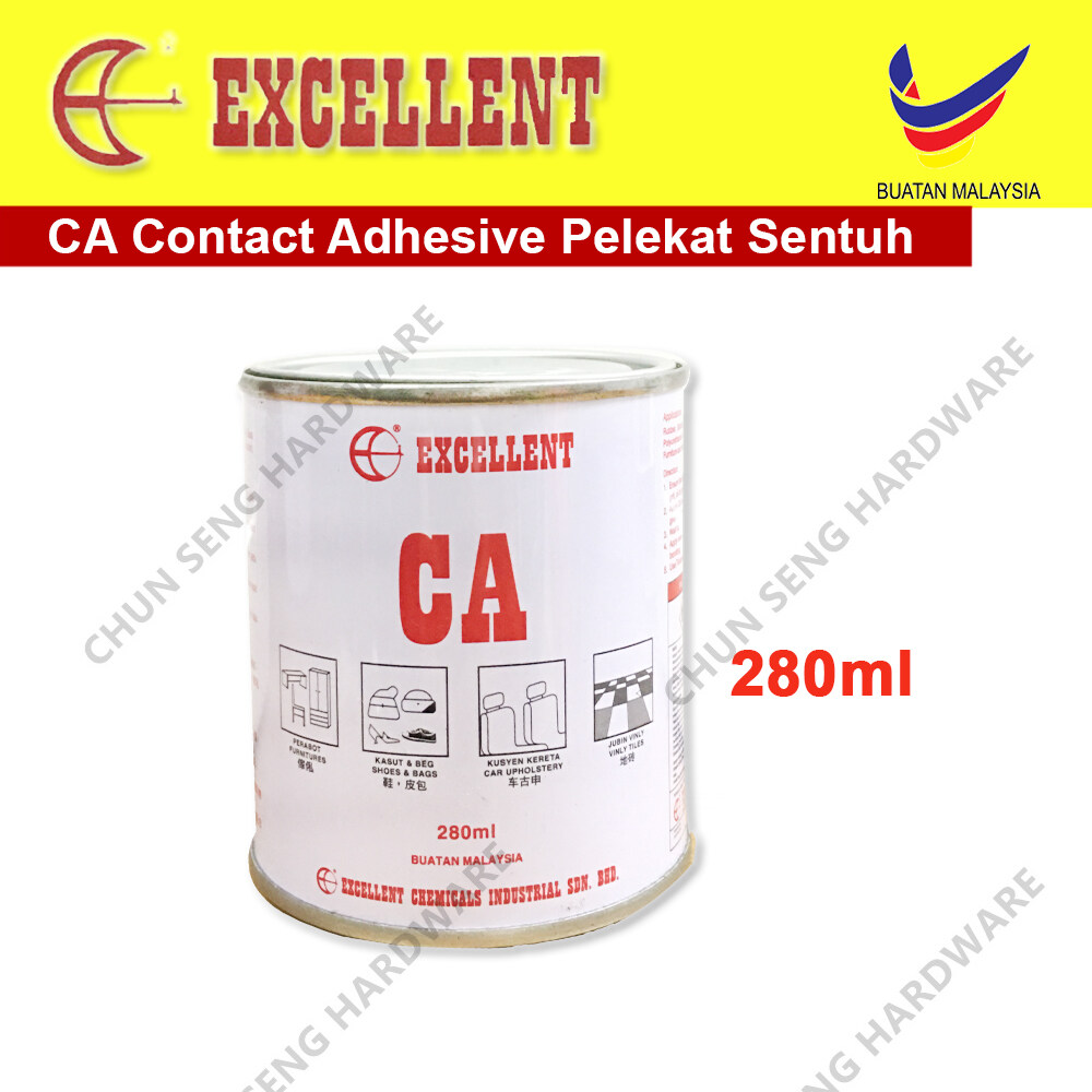 Excellent CA Contact Adhesive Glue Gum Pelekat Sentuh 80ml 280ml 1000ml ...