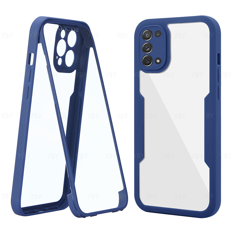 เคสโทรศัพท์ใสสำหรับ OPPO A74 A95 4G 5G 360,ฝาหลังกันกระแทกป้องกันกล้อง ...