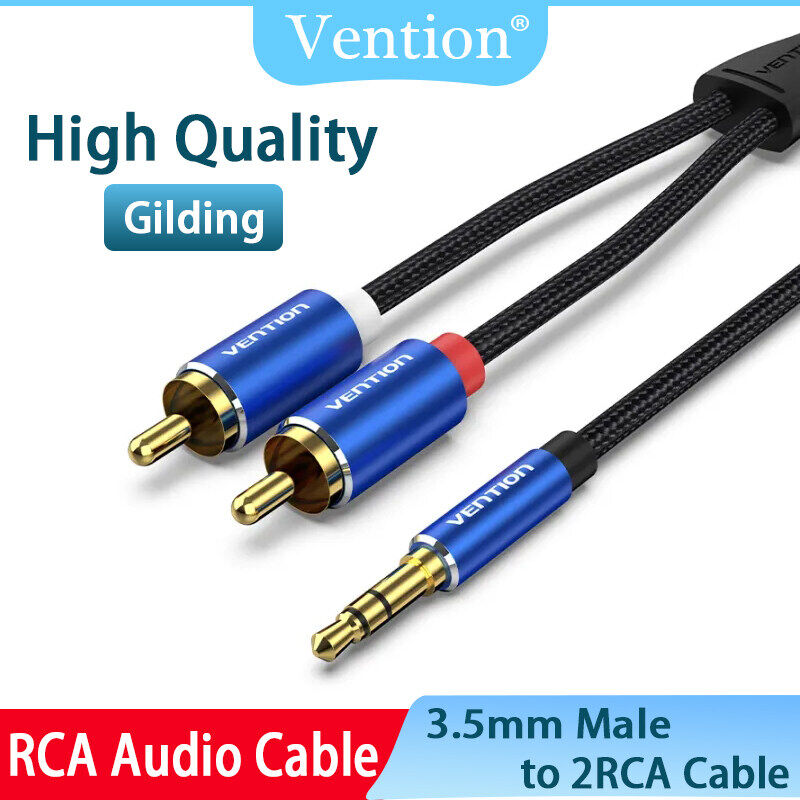 Vention【local seller】3.5mm Audio to RCA Cable 2RCA Splitter RCA Jack ...