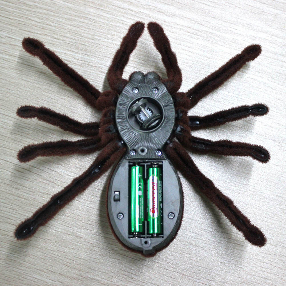 Funny Creepy Soft Scary Plush Spider Infrared Remote Control Tarantula ...