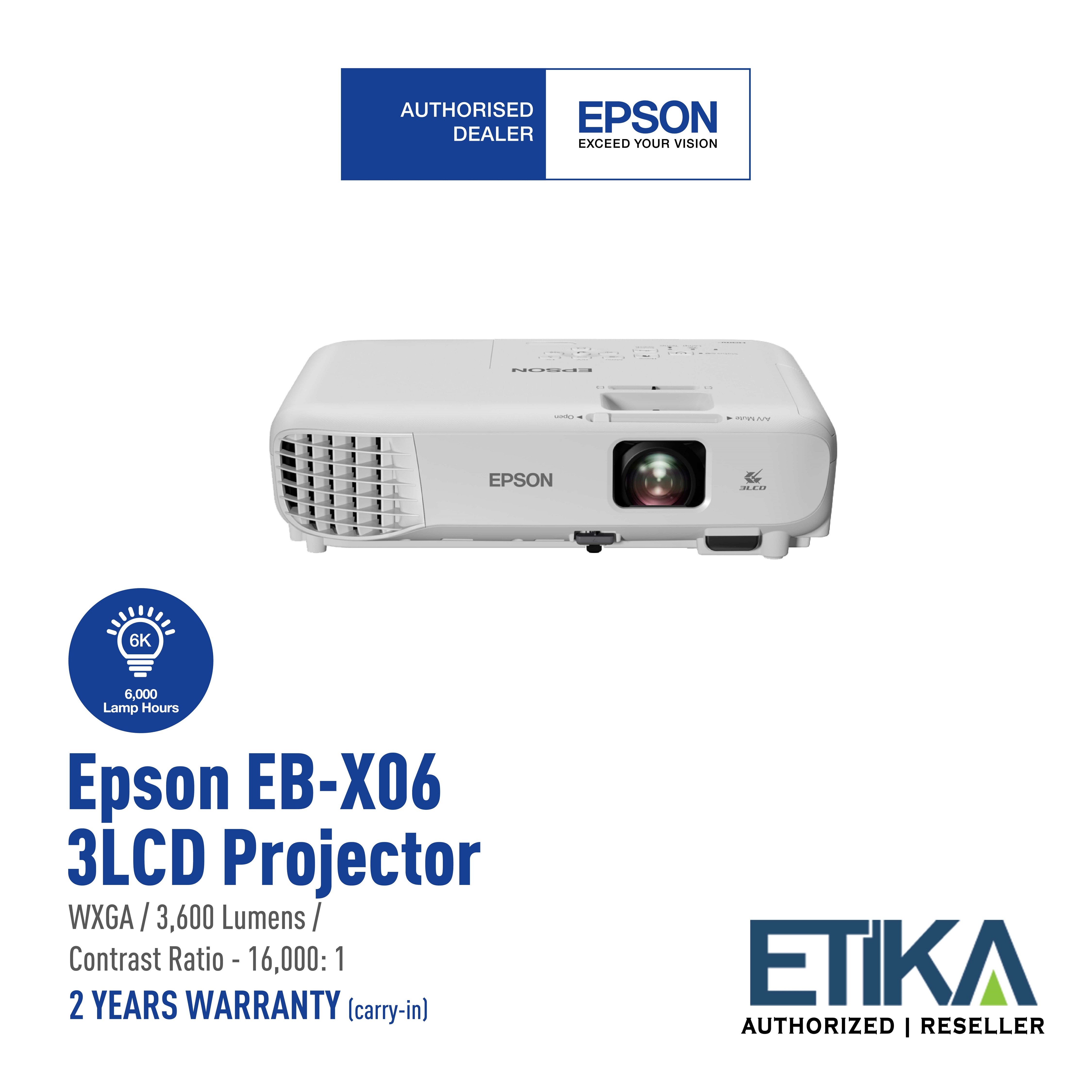 Epson EB-X06 | XGA 3600 Ansi Lumen 3LCD Projector | Lazada