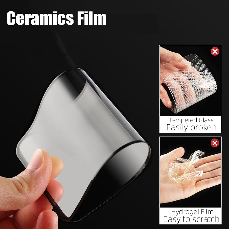 3-In-1 Soft Ceramic Matte Full Tempered Glass + Camera Lens Glass Back ...
