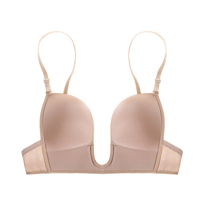Beautyer ผู้หญิง Deep-V Push Up Bra ที่มองไม่เห็นชุดชั้นในสำหรับชุด ...