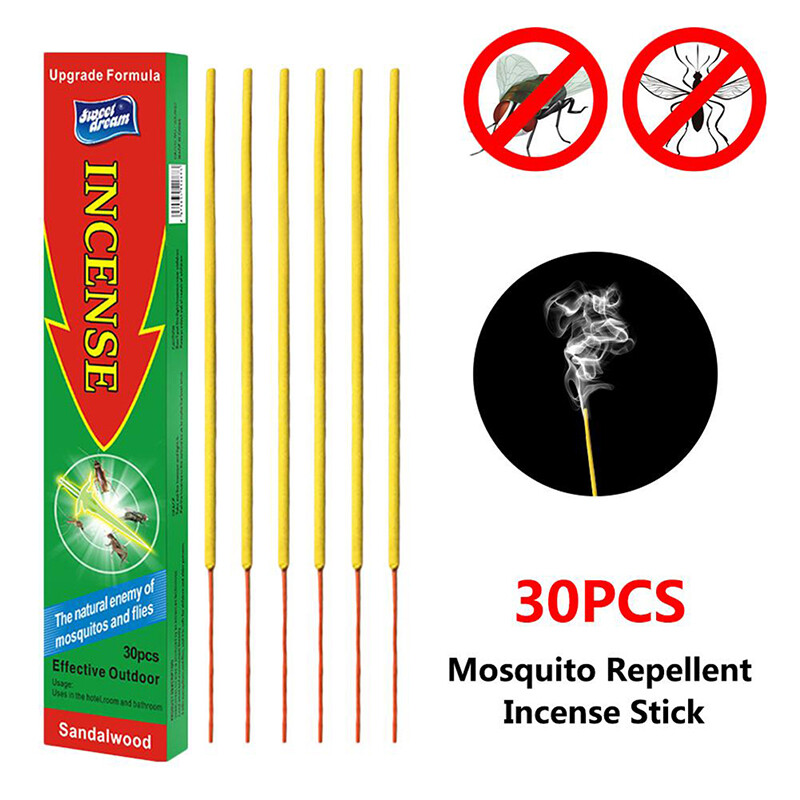 30PCS Mosquito Killer Natural Fiber Stick Incense Fly Repeller Buddha ...