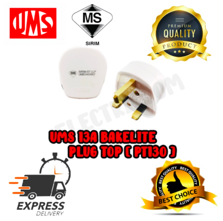UMS 13A 15A 3 Pin Plug Top with SIRIM PT150R , PT130R-S, PT130 ...