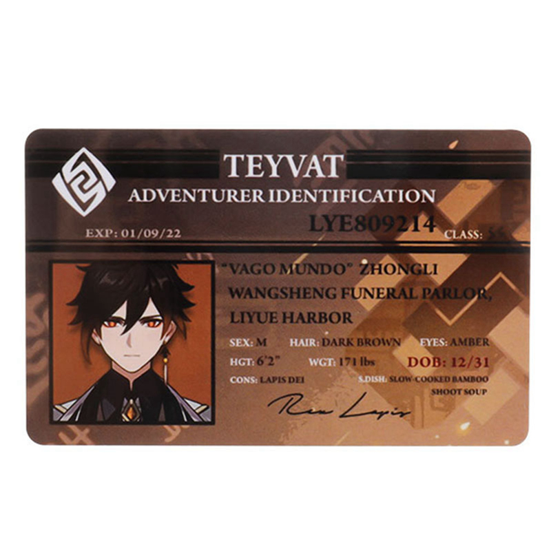 Genshin Impact Anime Id Pvc Cards Photocard Figure Cosplay Collection ...