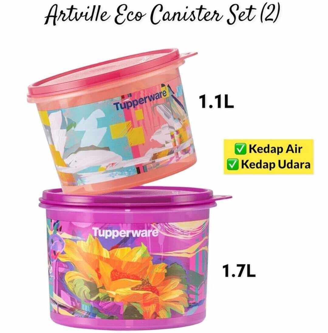 ARTVILLE ECO CANISTER TUPPERWARE BEKAS TEPUNG BEKAS KEDAP UDARA BEKAS ...
