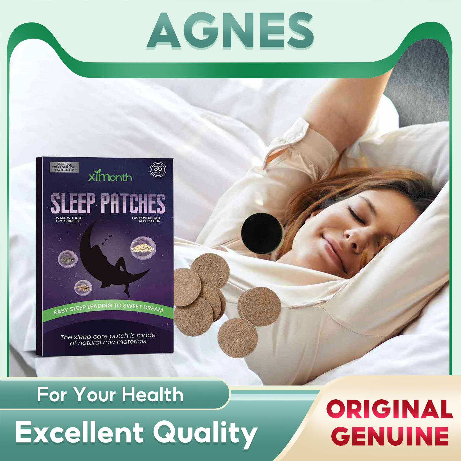 Ximonth Sleeping Patches Relieve Stress Anxiety Improve Insomnia Brain Relax Sticker Personal ...