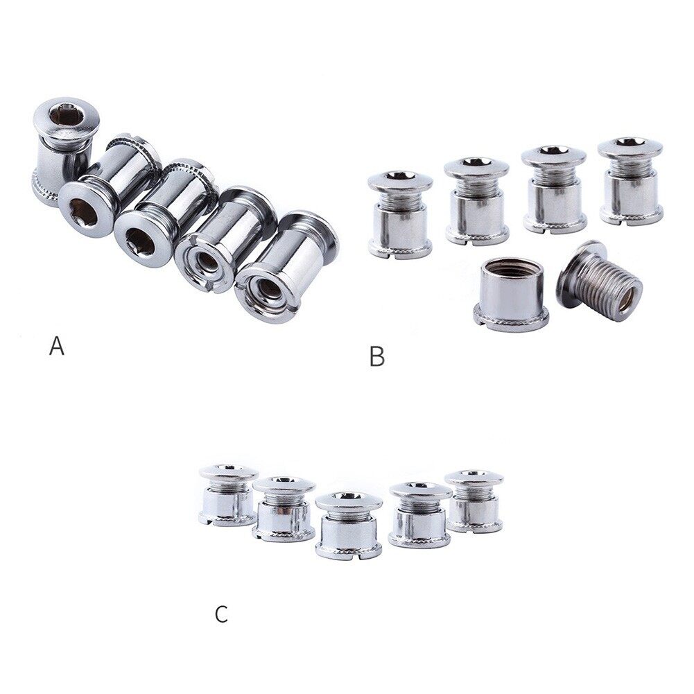 5PCS Single/Double/Triple Bike Bicycle Chainset Chainring Bolts 5 Pack ...