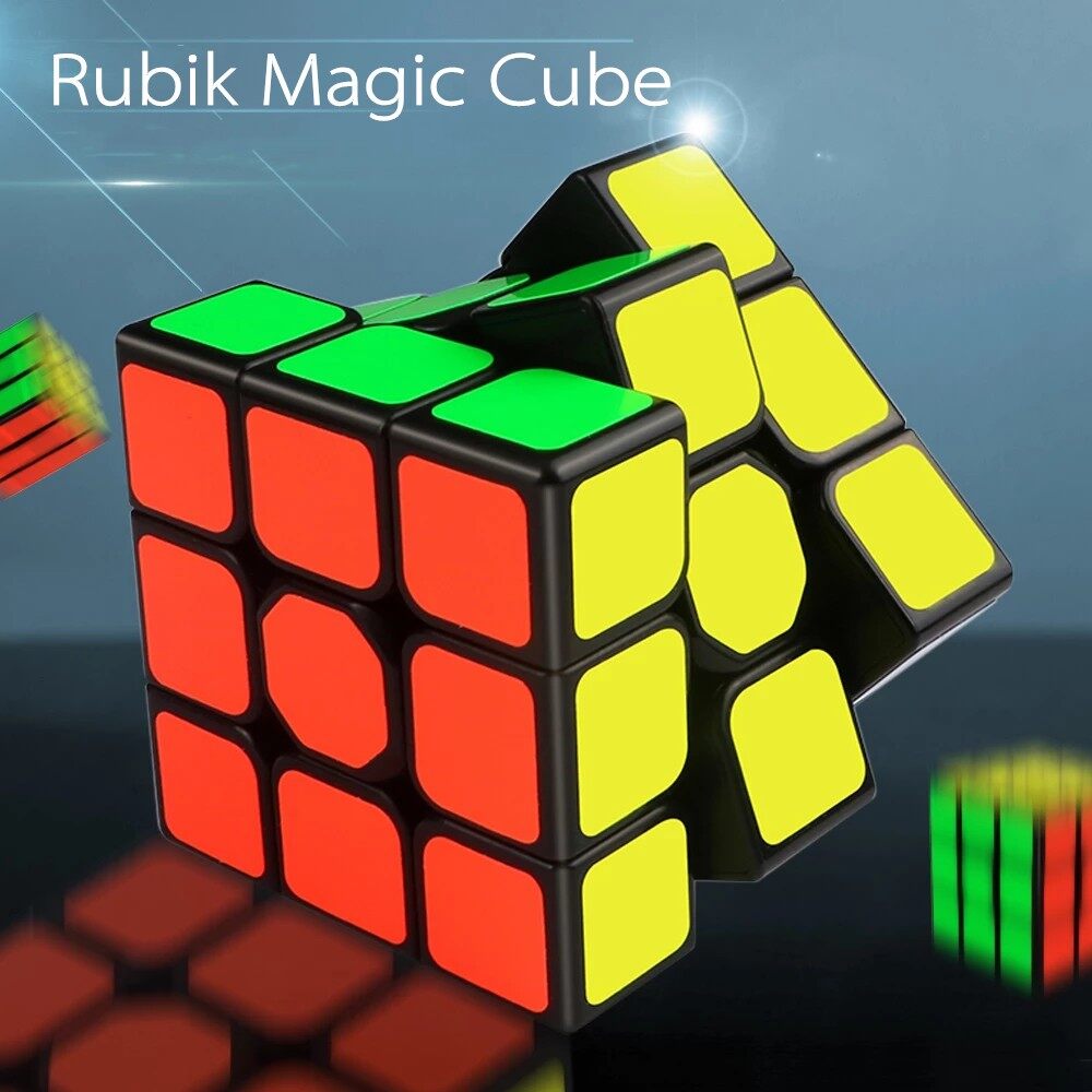 Rubik Magic Cube 3X3 Ultra Smooth Black สติกเกอร์ Magic Cube Rubiks ...