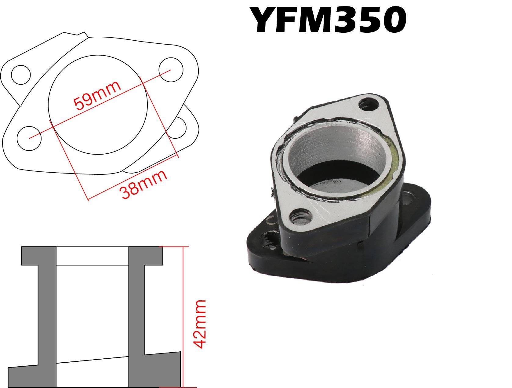 YC MOTOS Yamaha Warrior 350 YFM350X ตัวนำอากาศคาร์บูเรเตอร์บูตนานาชนิด ...