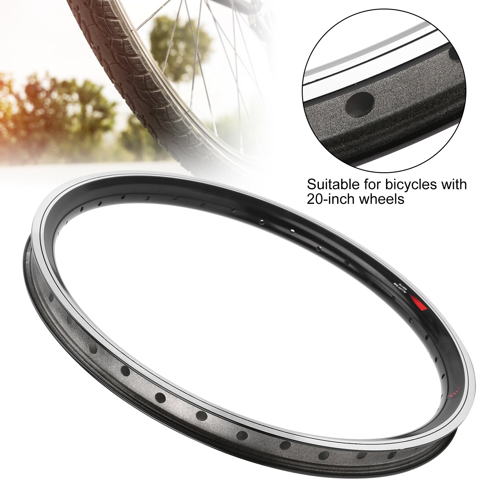 Bicycle Rim 20 Inch Mountain Bike Aluminum Alloy Double Rims Bicycle ...