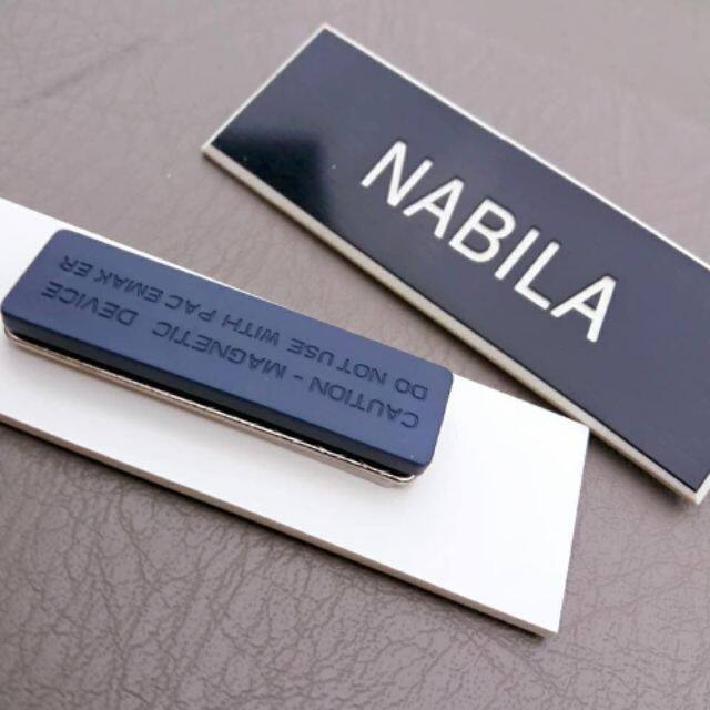 Name Tag MAGNET, Name Tag PIN Untuk Tag Nama Sekolah Cikgu, Nama Tag ...
