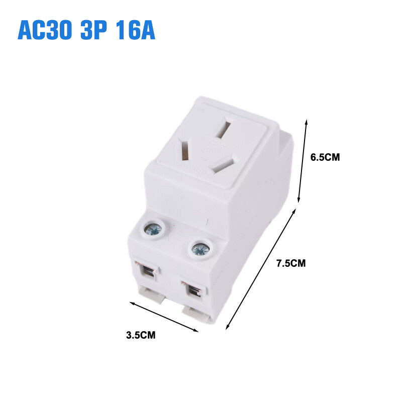 AC30 35mm DIN Rail Mount AC Power 10A 16A 25A 250V440V 2/3/4/5Pin ...