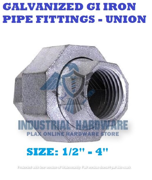 [READY STOCKS] 1/2" - 4" GI UNION / GALVANISED IRON UNION PIPE/ GI ...