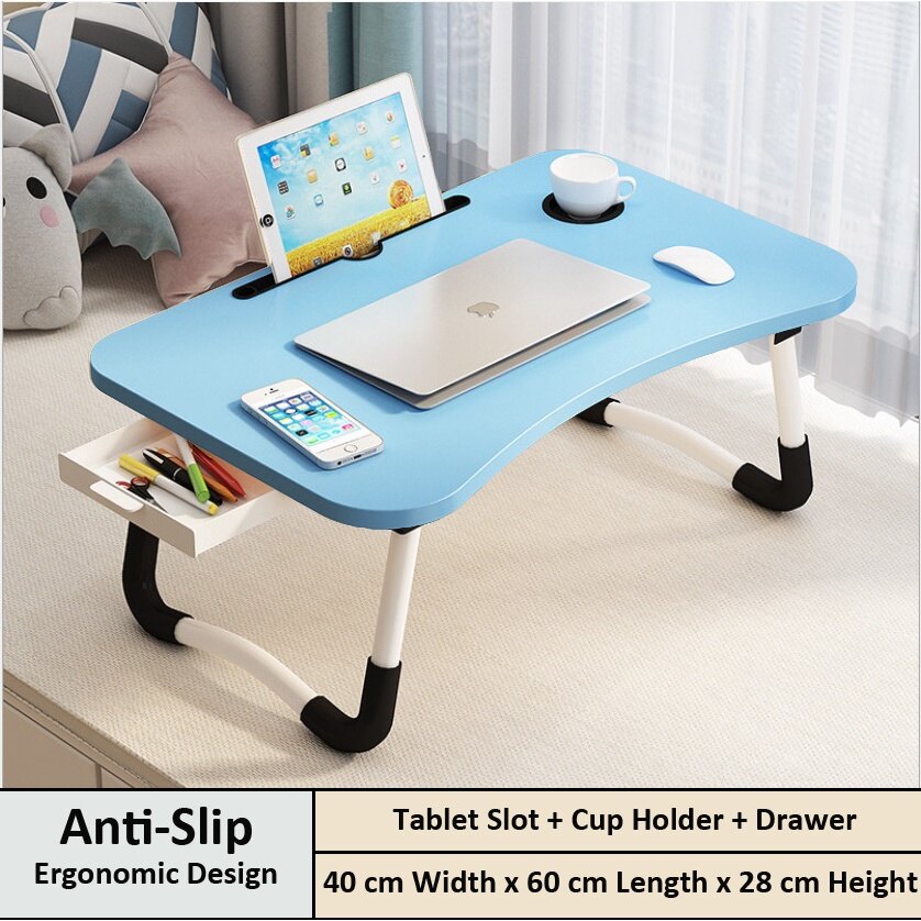 Z-Gadget⚡ Foldable Table Anti-slip Bed Mini Table Laptop Table Notebook ...