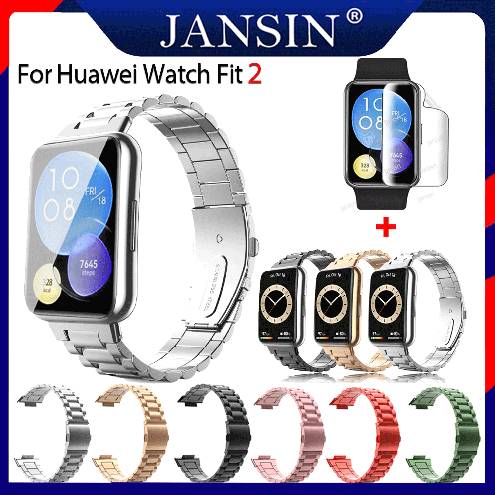 สาย สำหรับ Huawei Watch Fit 2 สายรัดสแตนเลสของ สายโลหะ Huawei Fit 2 สาย