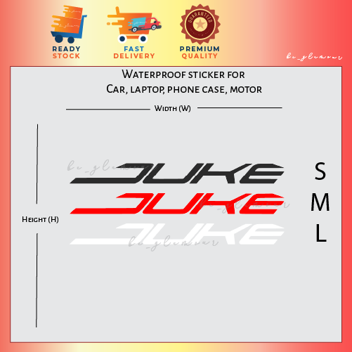 Ktm Duke Sticker Reflective Stiker Racing Motorsport Superbike Pantulan Cahaya Waterproof Vinyl