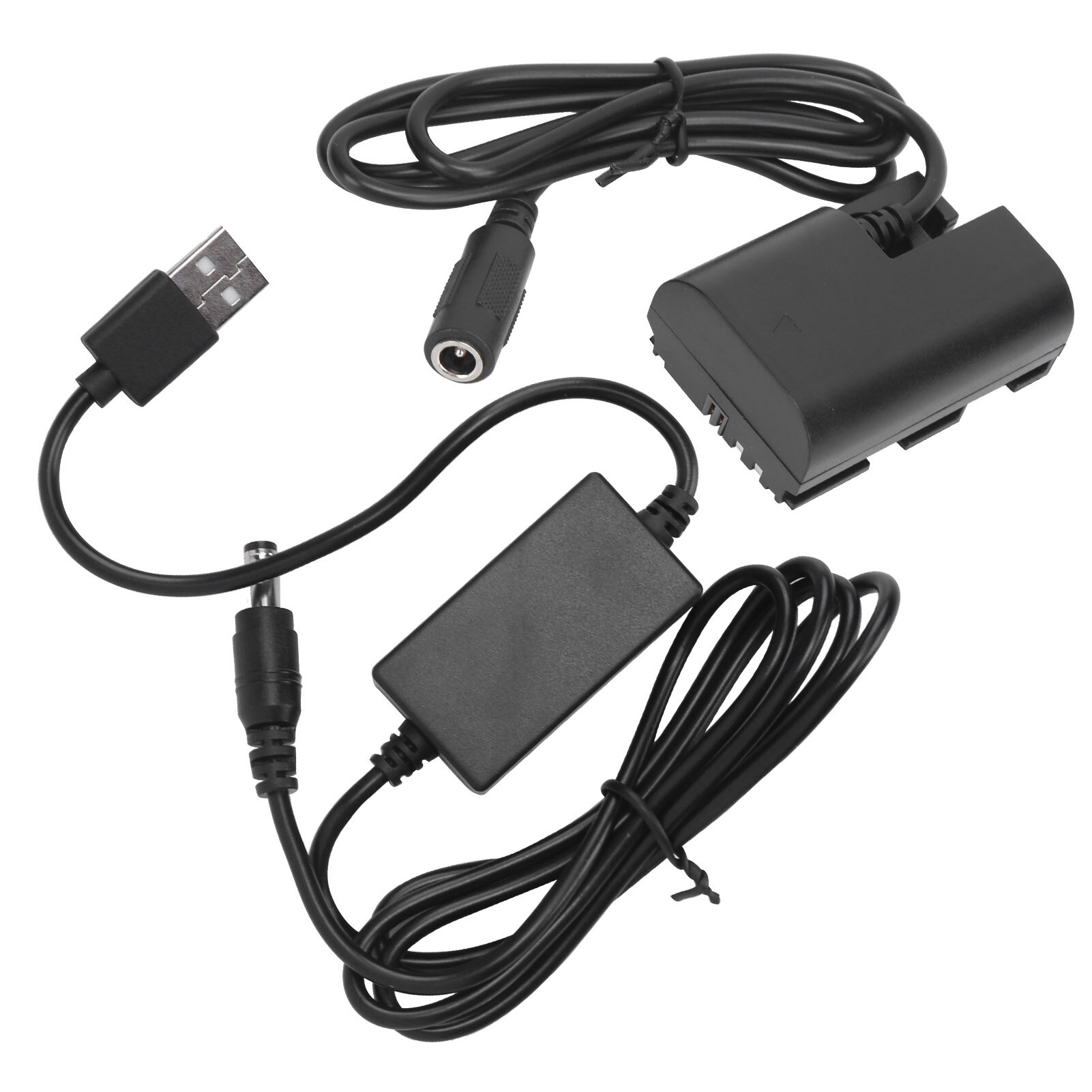 LP‑ E6 Dummy แบตเตอรี่ DC Coupler สำหรับ Canon 60D 7D 80D 90D 5D2 6D2 ...