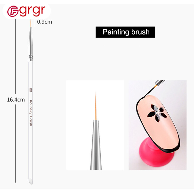 Fgrgr ปากกาเจลยูวี 3 ชิ้นแปรงแต่งเล็บแปรงปากกาวาดลายจุดทาสีชุด ...