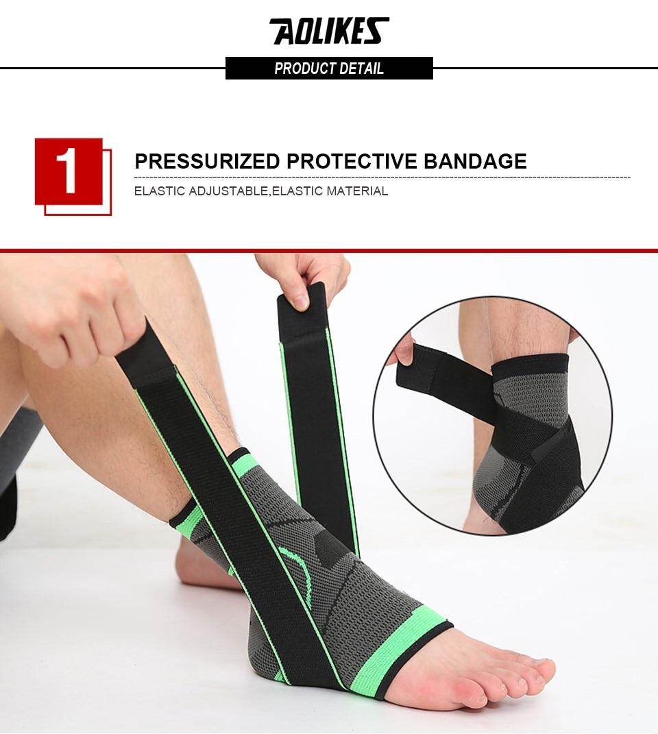 AOLIKES Ankle Support Brace Foot Guard Sprains Elastic Ankle Sleeve ...