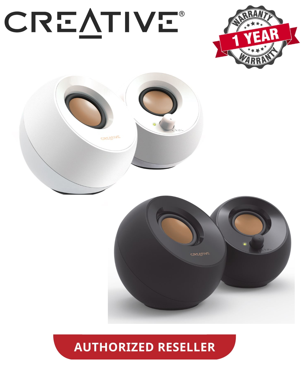 Creative Pebble 2.0 USB-Powered Desktop Speakers with Far-Field Drivers ...