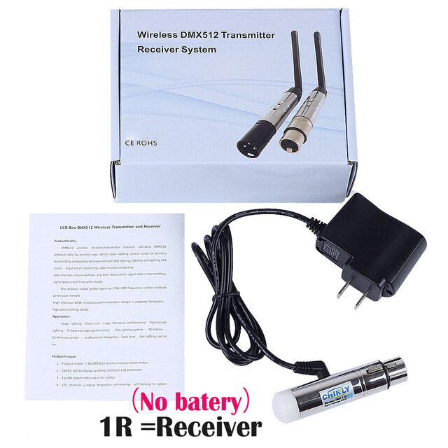 DMX Wireless 2.4G DMX512 Transmitter Receiver Laser Lights Controllers ...