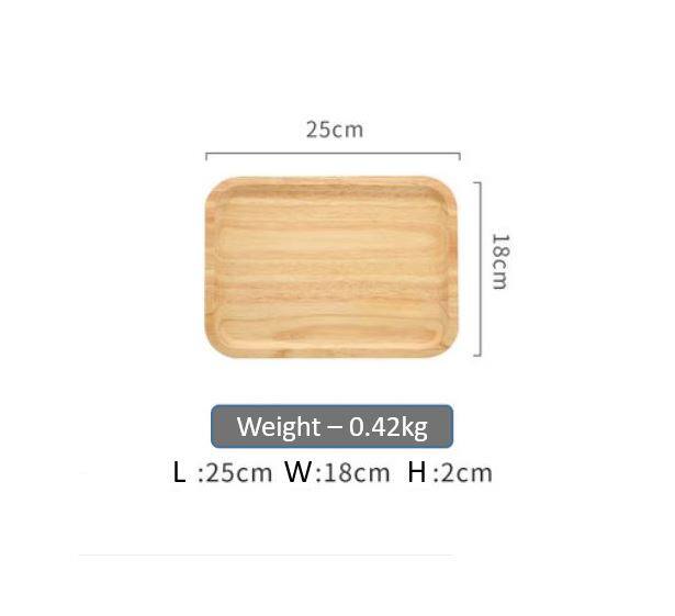 YOHIN Japanese Wooden Serving Plate Rectangle Wooden Tray/ Pinggan Kayu ...