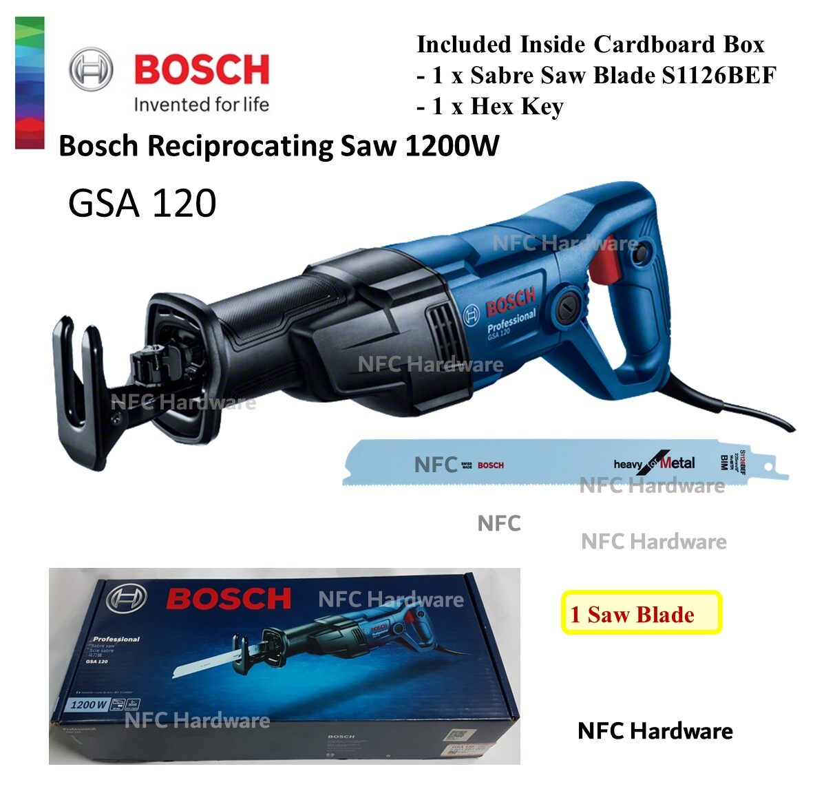 BOSCH GSA 120 Reciprocating Saw 1200W | Lazada