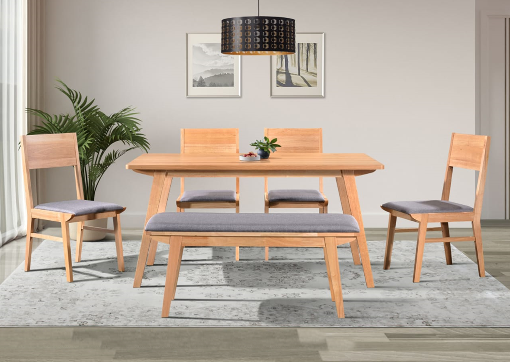 Mori Muji Dining Table Set | Lazada