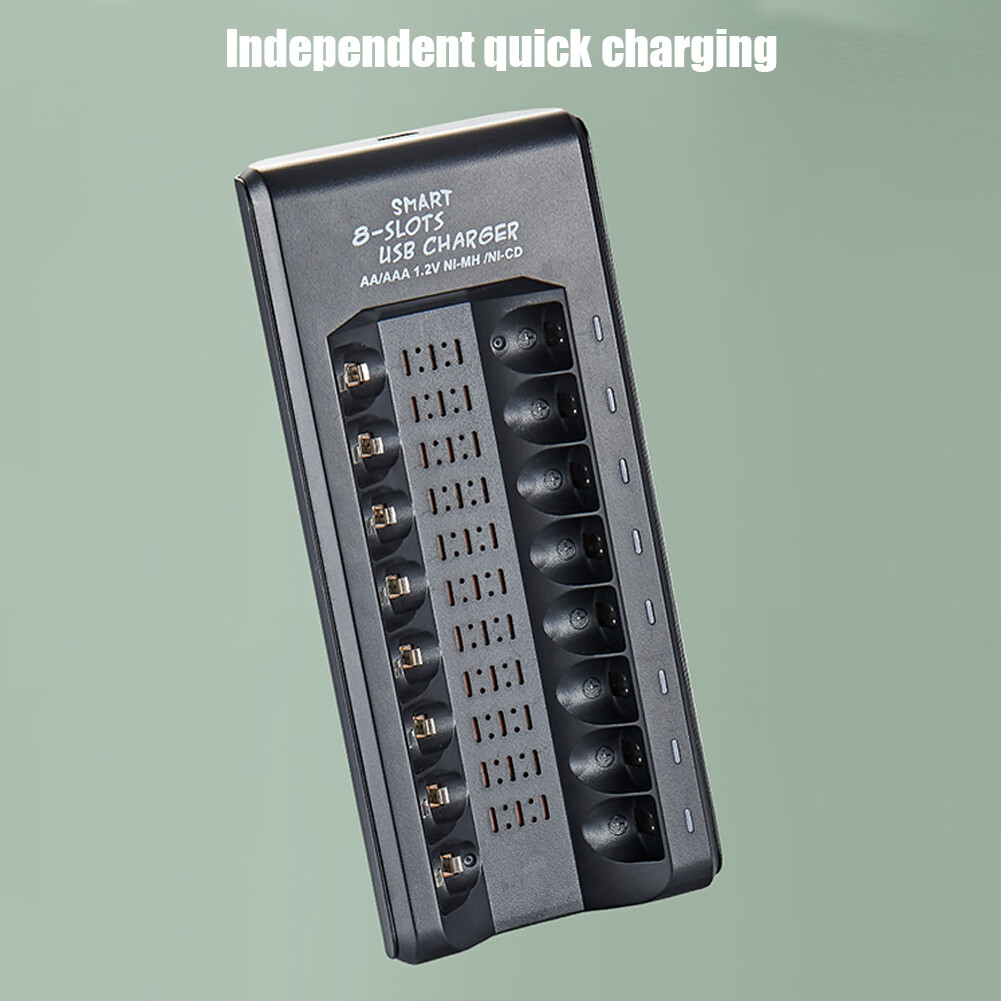 FG Smart 8-Slot USB Charger 1.2V NiMH Rechargeable Battery Aa/aaa ...