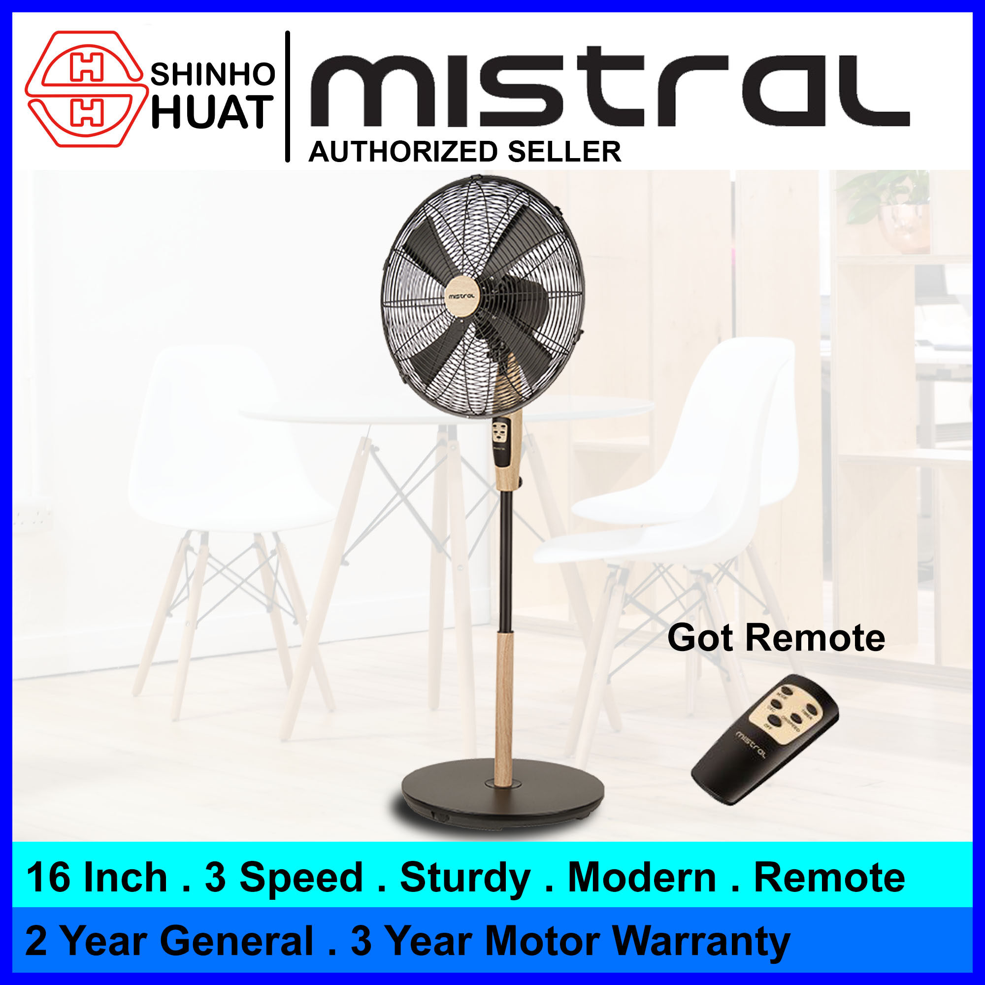 Mistral Stand Fan MSF1615R With Remote Control | Lazada
