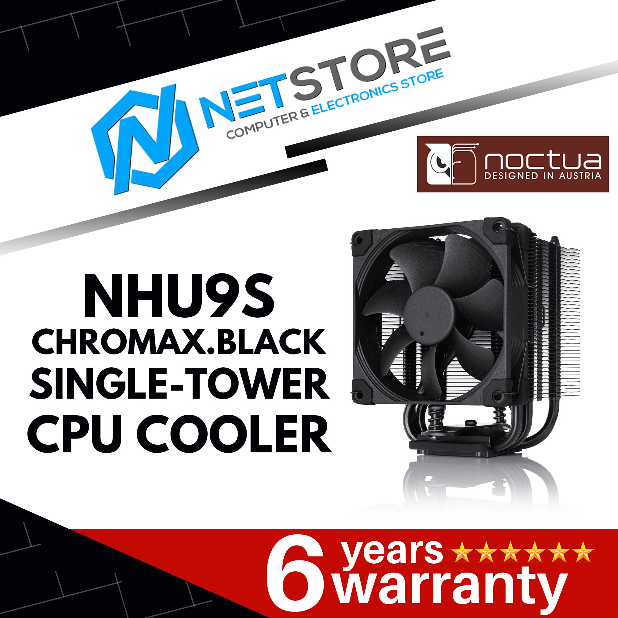 NOCTUA NH-U9S CHROMAX.BLACK 92mm SINGLE-TOWER CPU COOLER | Lazada