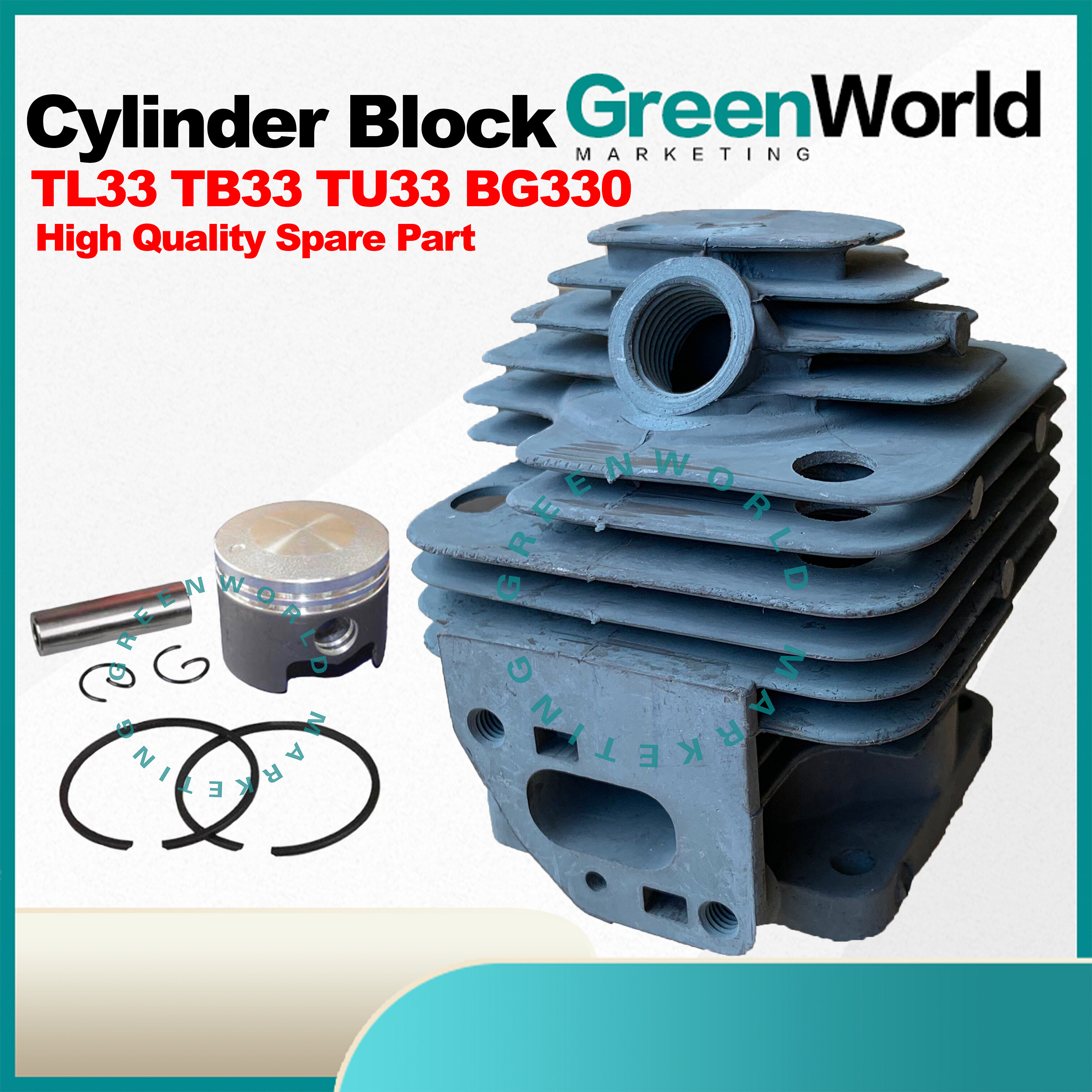 TL33 TB33 TU33 BG330 Cylinder Block Kit Set Brush Cutter TL33 TB33 ...