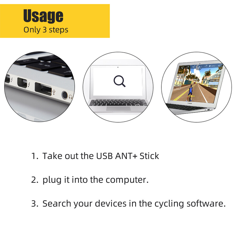 ThinkRider ANT + พัดลมUSB Enhancedเครื่องรับส่งสัญญาณใช้งานร่วมกับ ...