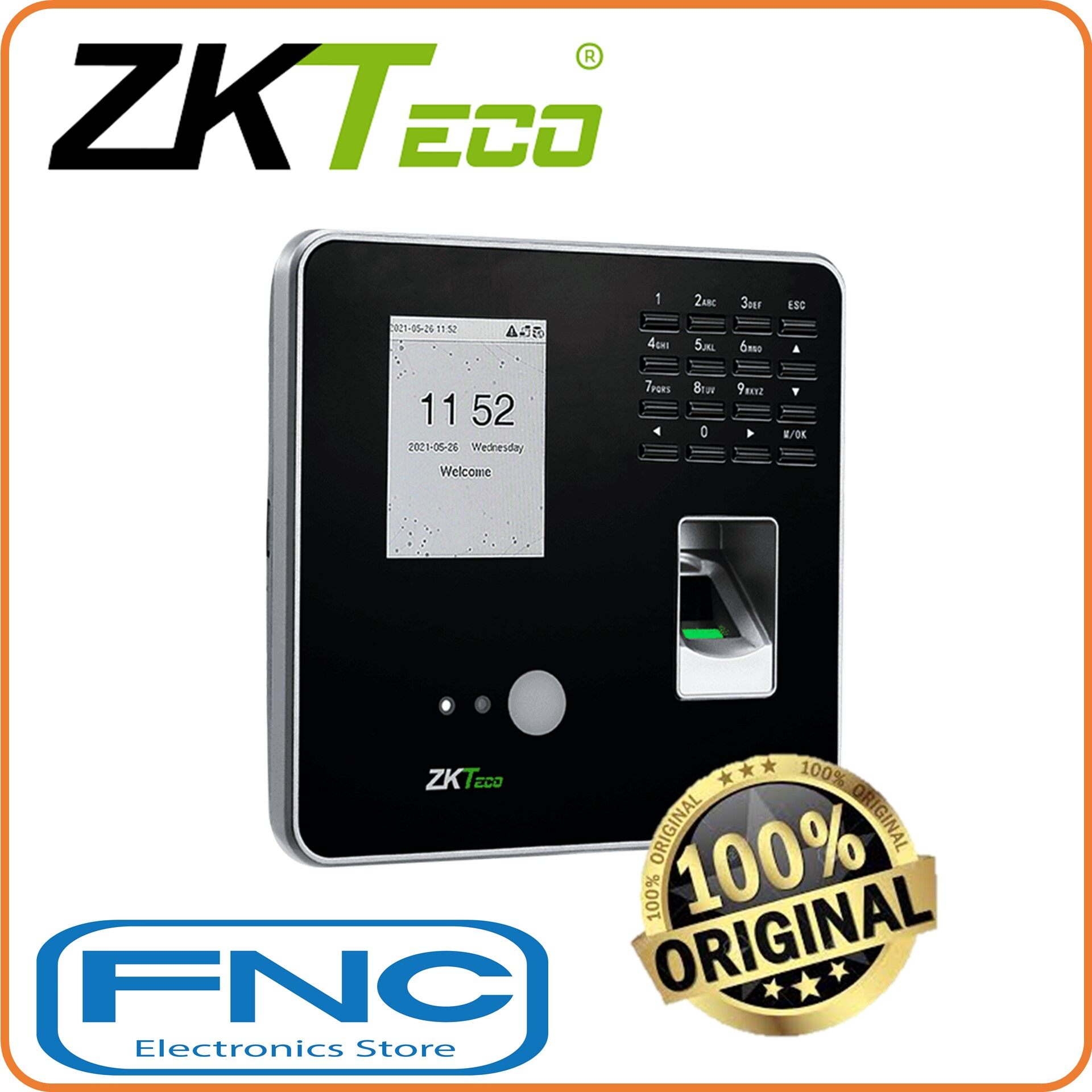 ZKTeco MB20 -VL Network Door Access 2.8” Color LCD Support Fingerprint, Face, Card And Password ...