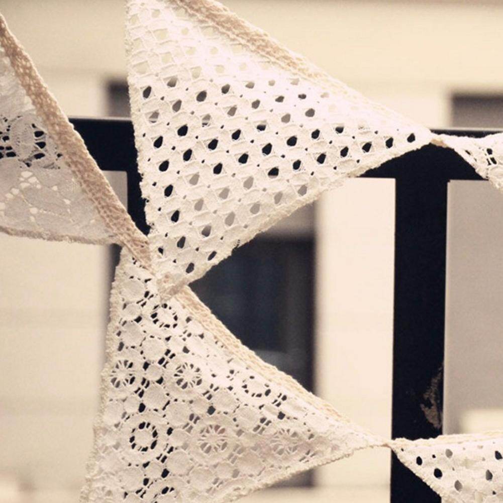 10 Flags Lace Vintage งานแต่งงานธงสามเหลี่ยมการตกแต่งแบนเนอร์ ...