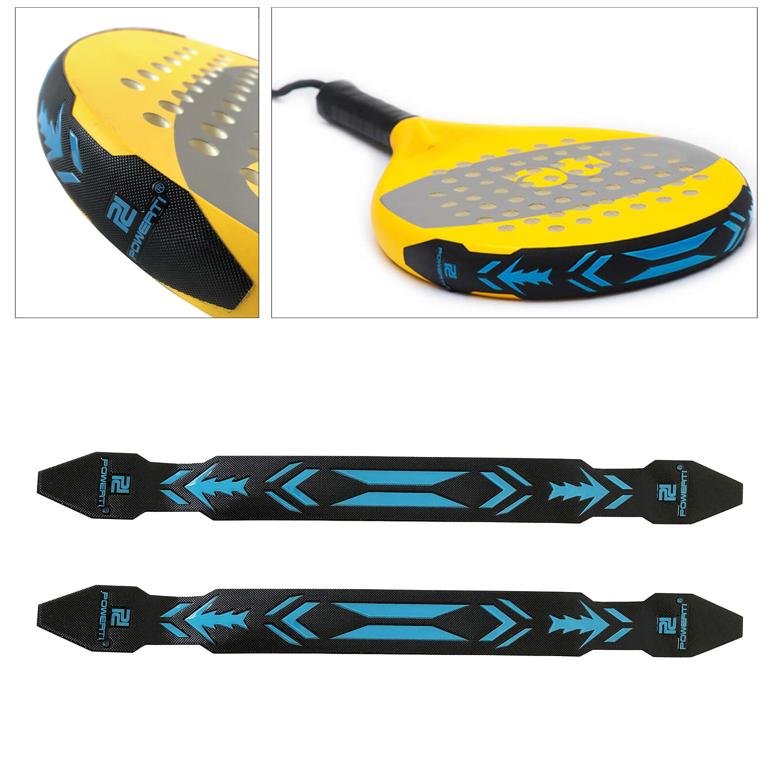 Flameer 2x 3D Paddle Tennis Tape Head Protection Beach Tennis Racket ...