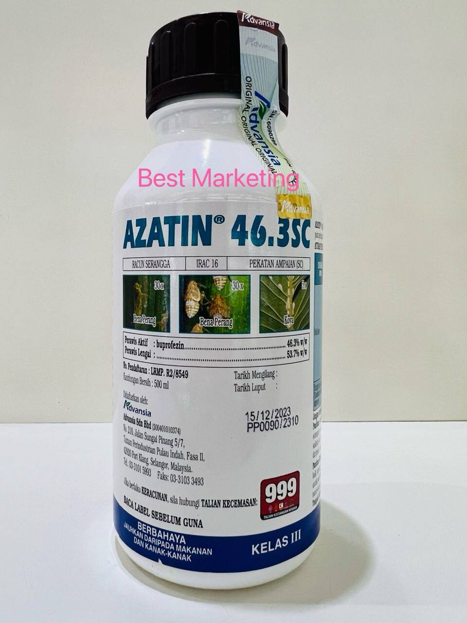 Azatin 46.3sc - (250ml / 500ml) / serangga | Lazada