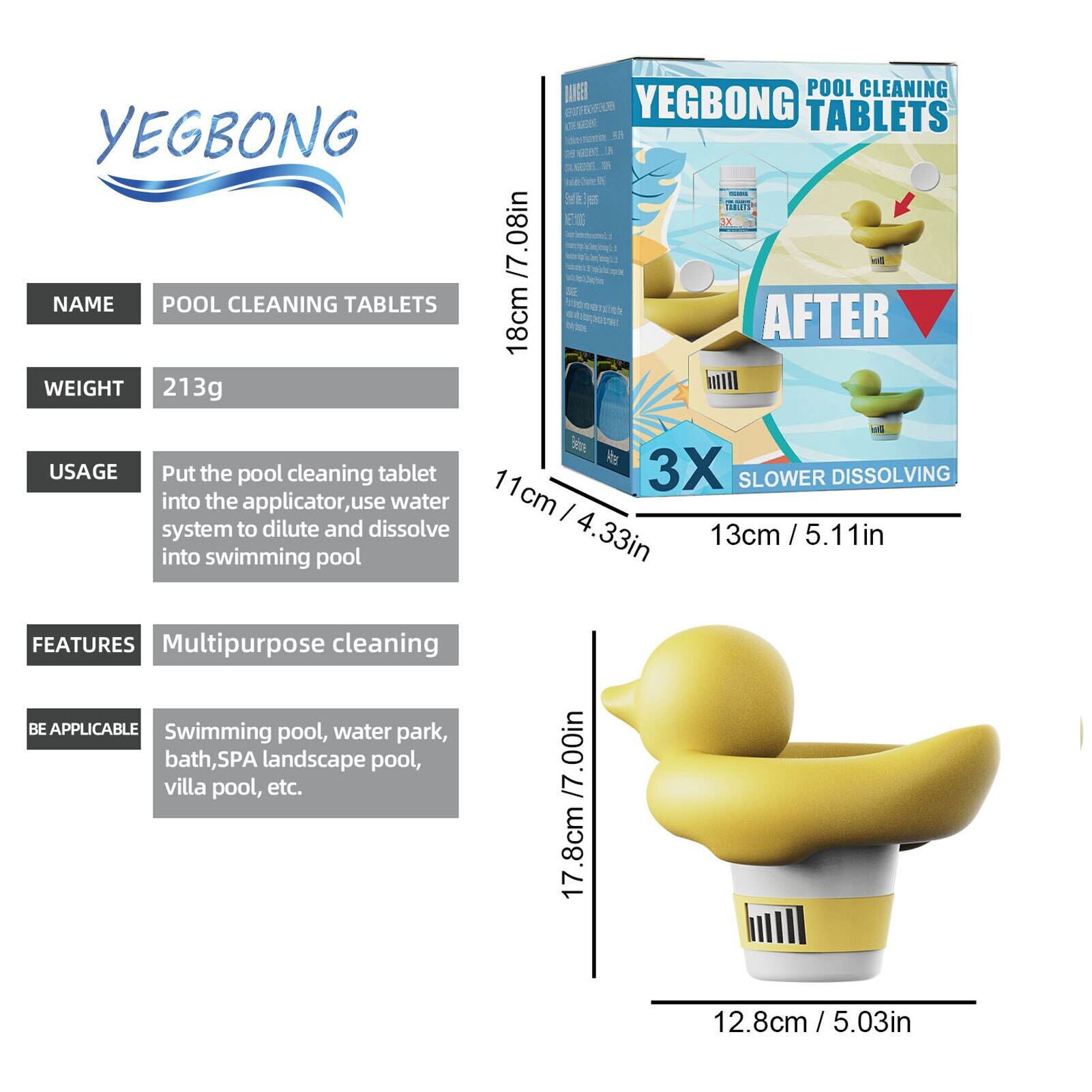 Pool Chlorine Dispenser Duck Chlorine Floater Chlorine Tablet Floating ...