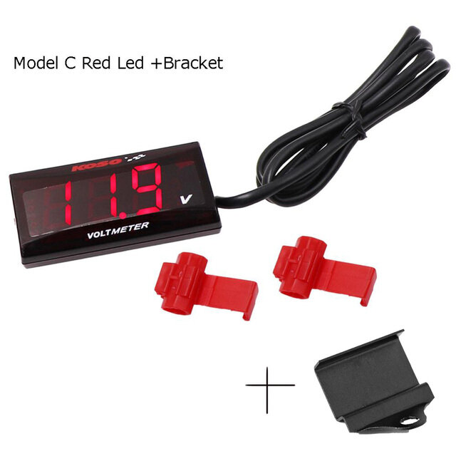 DC12V Motorcycle/Car Voltmeter Gauge KOSO Voltage Meter For Honda ...