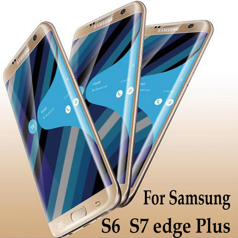 คลุมทั้งหมดกระจกนิรภัยสำหรับ Samsung Galaxy S6 S7 Edge Plus Case S 7 S ...