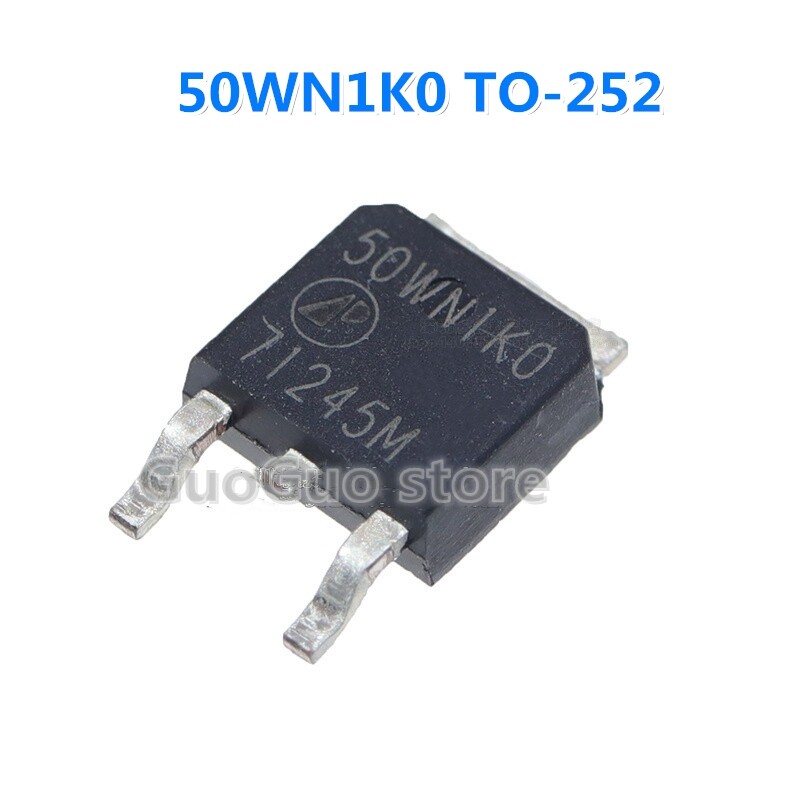 10Pcs 50WN1K0 TO-252 AP50WN1K0H 50WNIK0 TO252 7A/500V MOSFET N-ช่อง ...