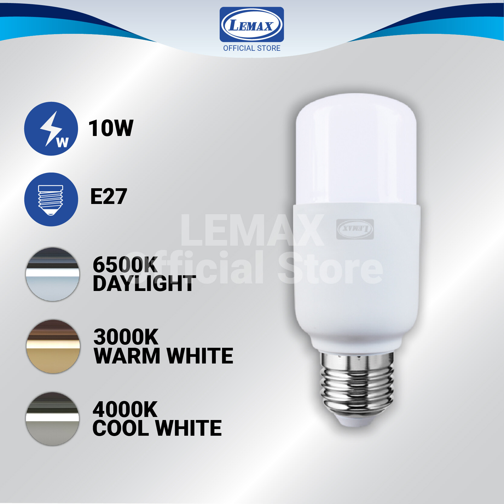 LEMAX 9W 10W 15W LED Bright Stick E27 PLC Bulb Energy Saving Mentol Lampu Meja Table Lamp Bright ...