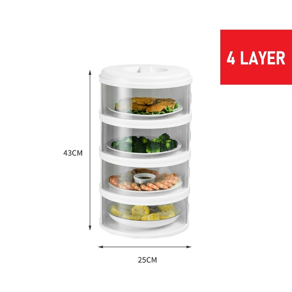 SUPAMO Premium Food Cover 5 Layer 4 Layer Stackable Food Cover Dish ...