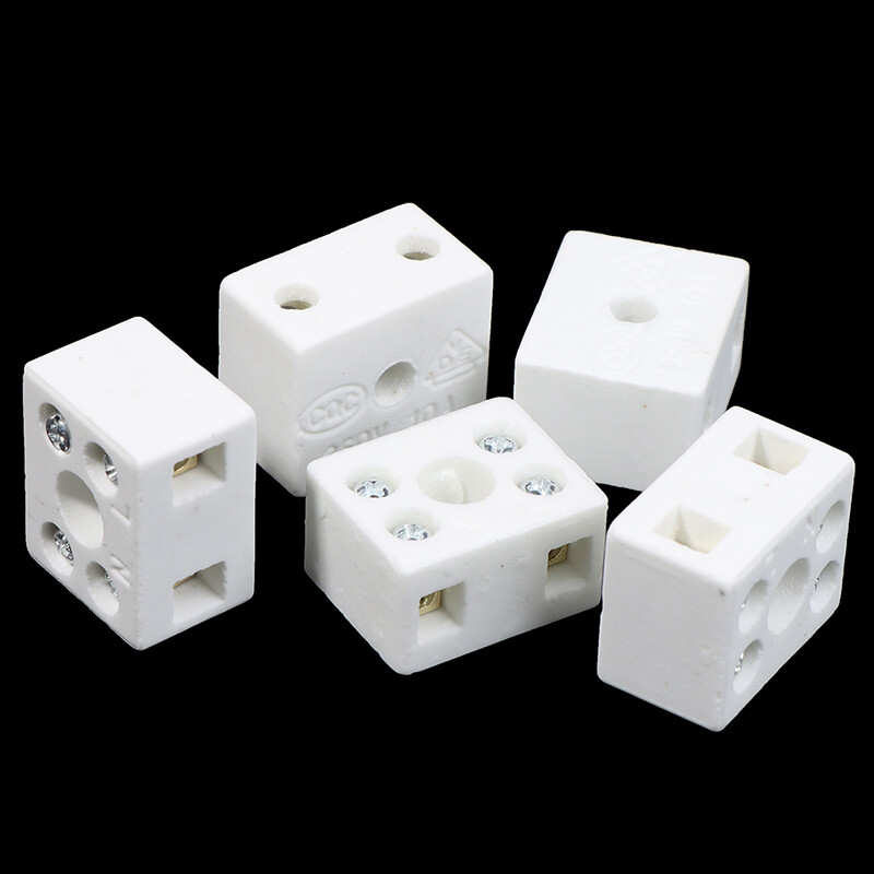 5Pcs 2 Postion 5 Hole Ceramic Wiring Terminal Block high frequency ...